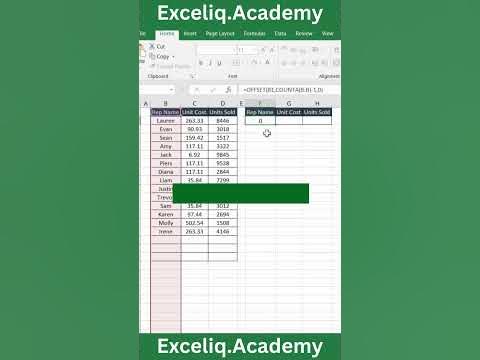 Use OFFSET Function to track last data entry in Excel 😮😮🔥#shorts #excel - YouTube