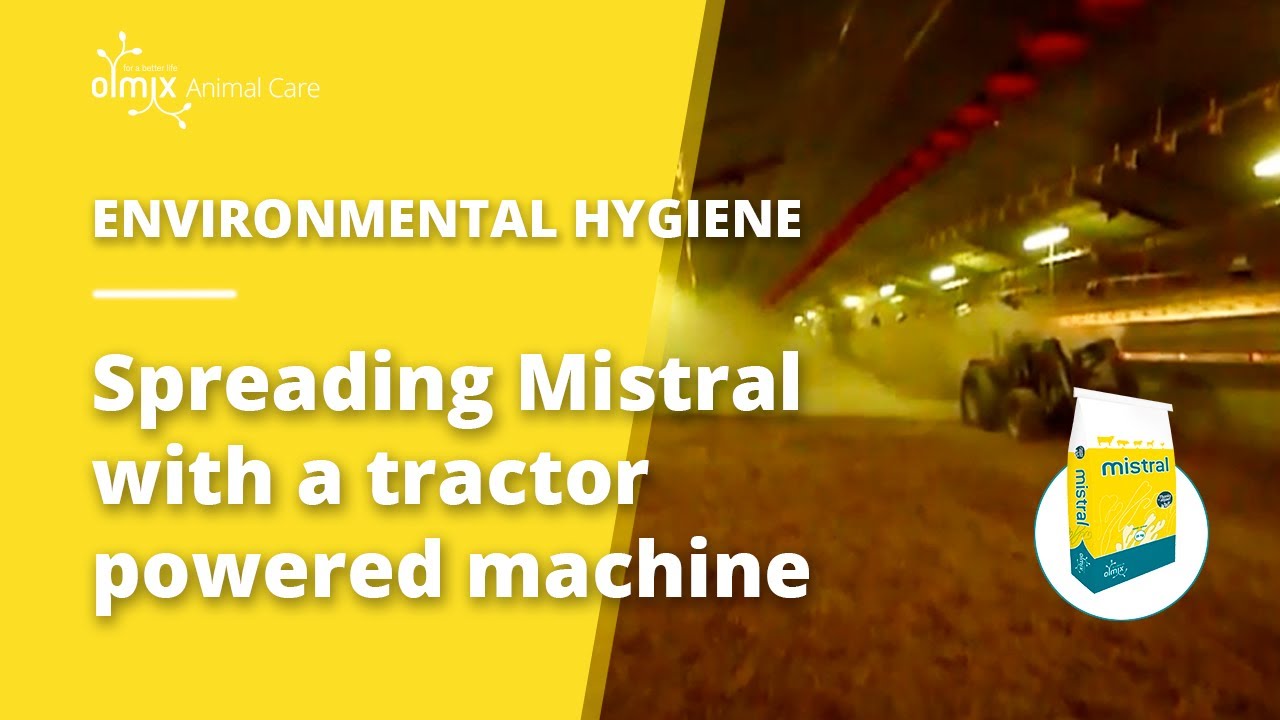 🟡Olmix Mistral solution spreading using tractor powered machine - YouTube