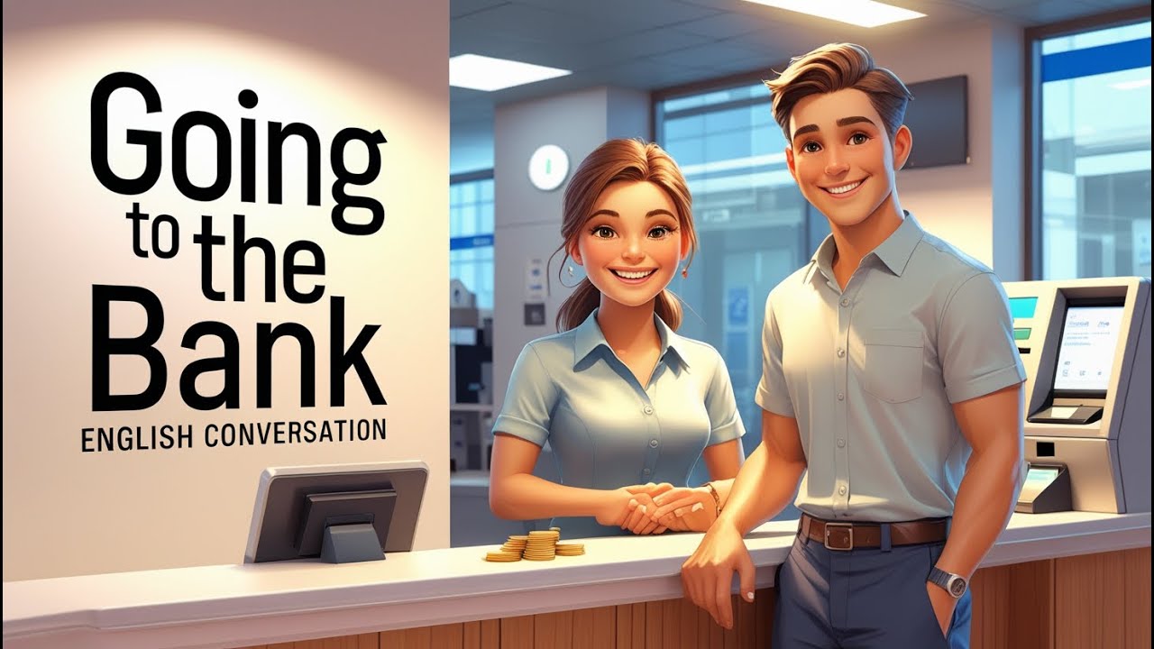 English Conversation: Going to the Bank 💵💵💵 | Everyday English - YouTube