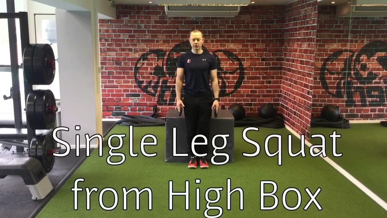 Single Leg Squat from High Box - YouTube