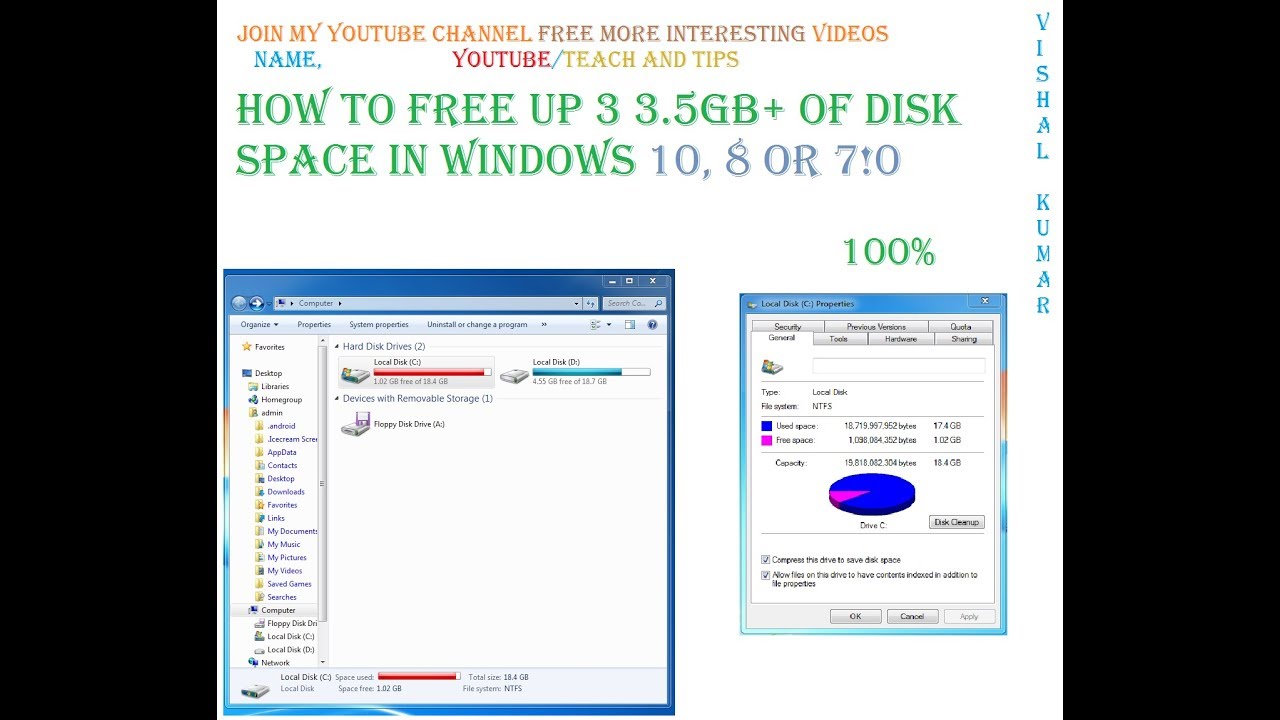 disk running out of space hyper Windows 10, 8 or 7!0 - YouTube