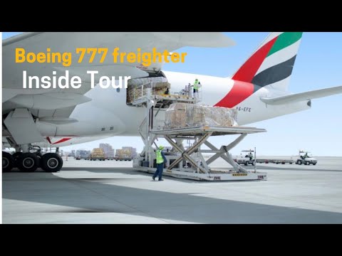 Loading a Boeing 777-200F Freighter - YouTube