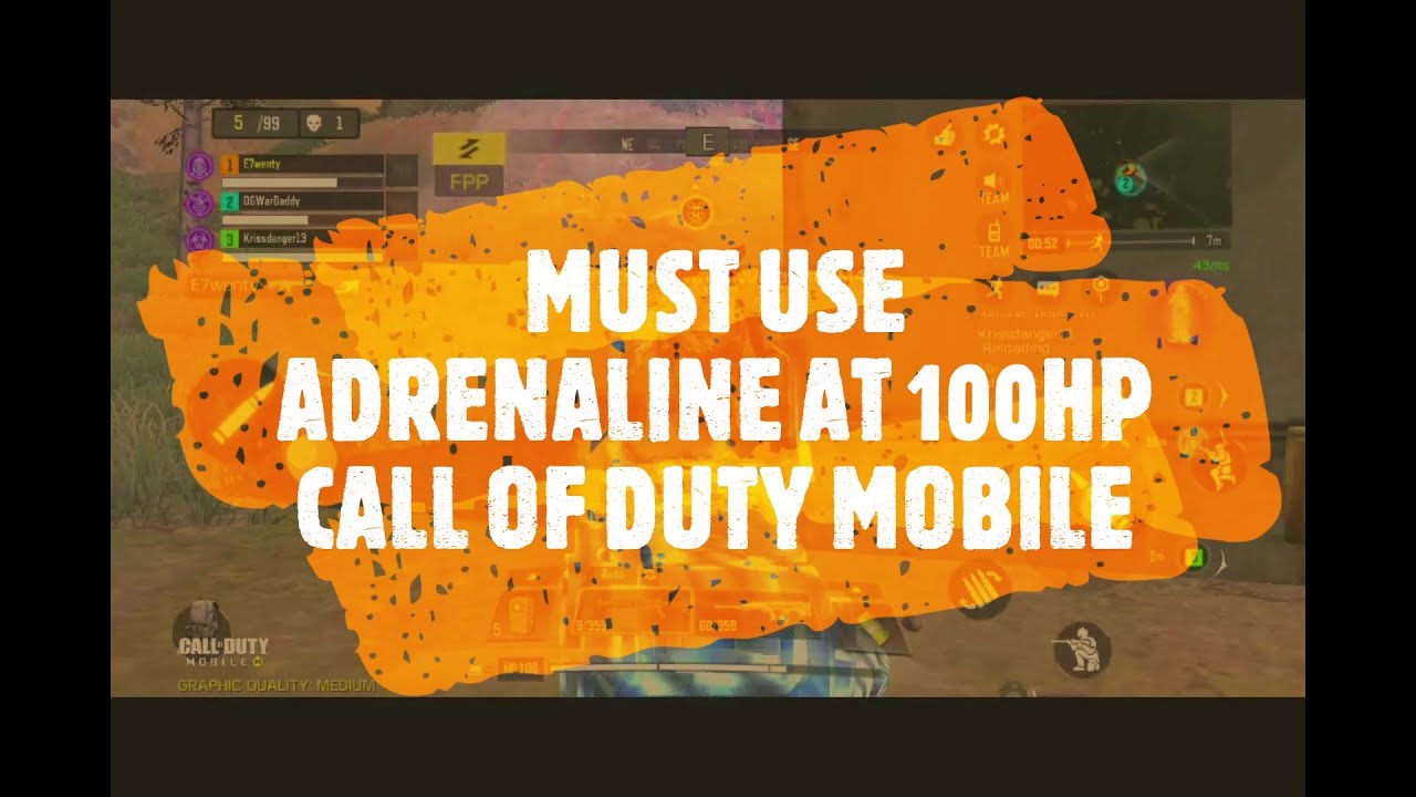 MUST USE ADRENALINE AT 100HP | CALL OF DUTY MOBILE Battle Royale ft ...