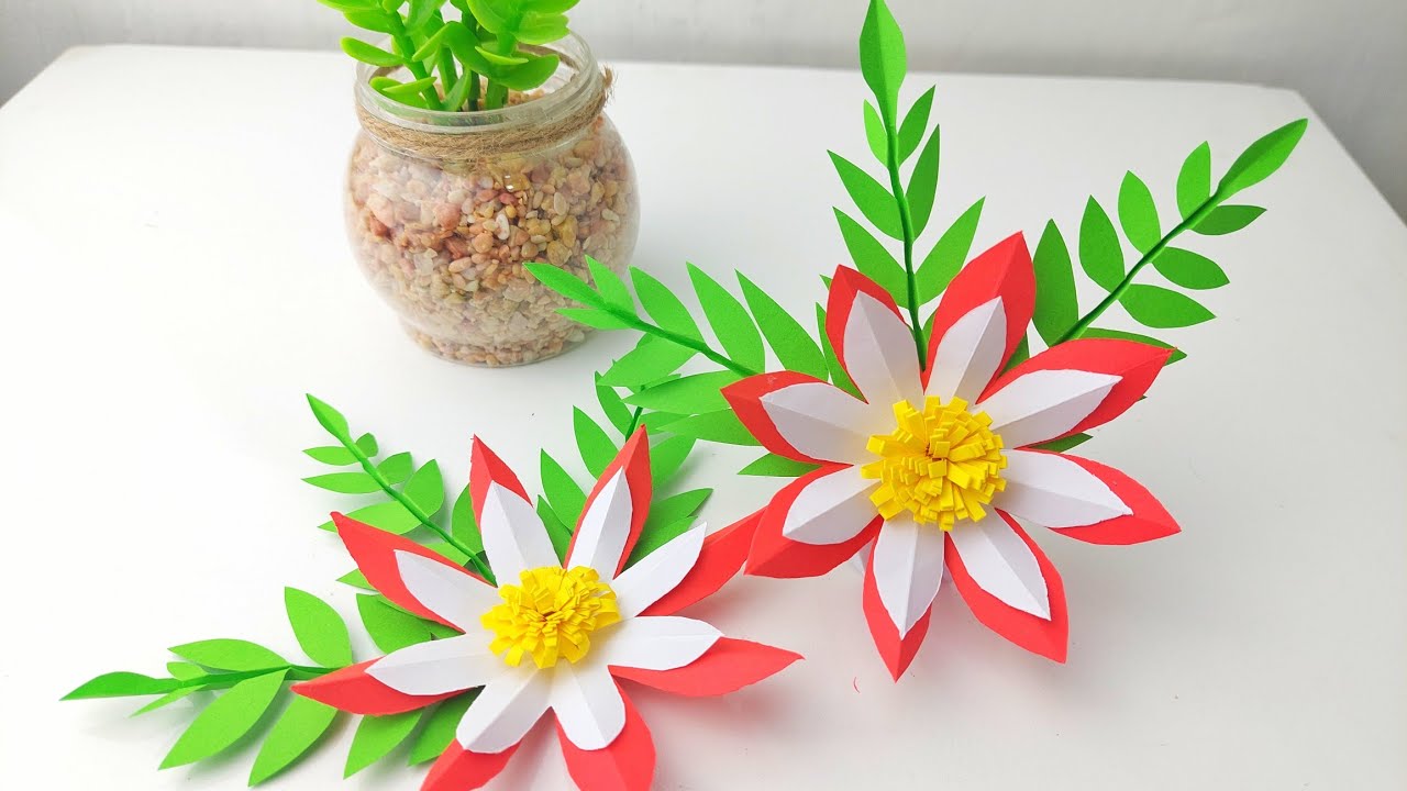 How to Make Realistic, Easy Paper Flower | Paper Flower DIY | Paper ...