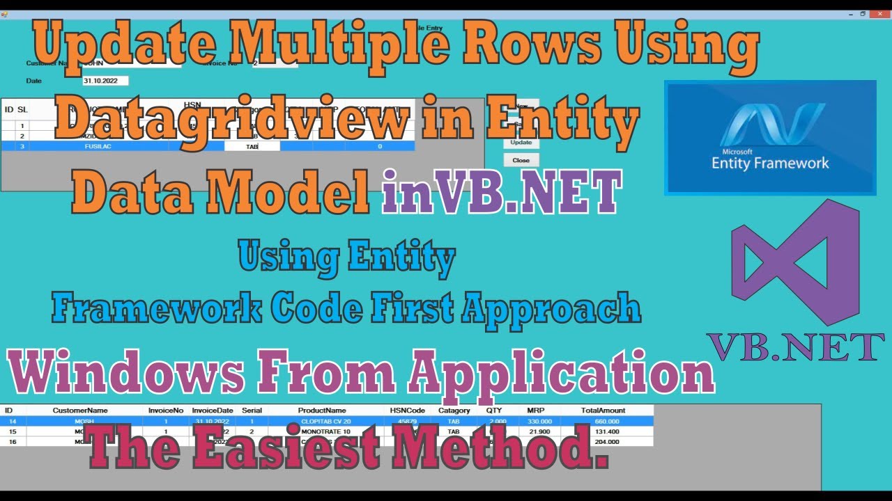 Update Multiple Rows In Entity Data Model YouTube Update Multiple Rows In Entity Data Model YouTube