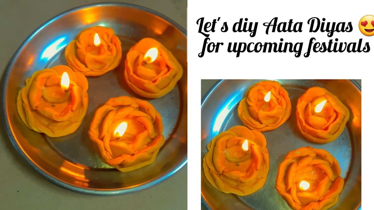 Diya Making With Flour/ Diya Decoration / Diwali Decoration Ideas #diy ...