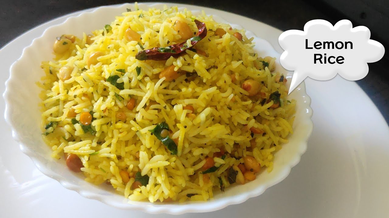Lemon Rice Easy Chitranna Recipe |साउथ इंडियन स्पेशल लेमन राइस/निंबू ...