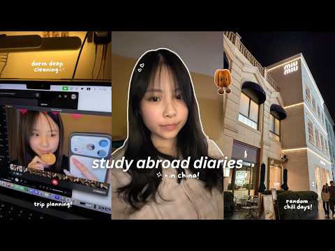STUDYING ABROAD in china 🫧 realistic days, dorm deep cleaning, chill days, trip planning, friends