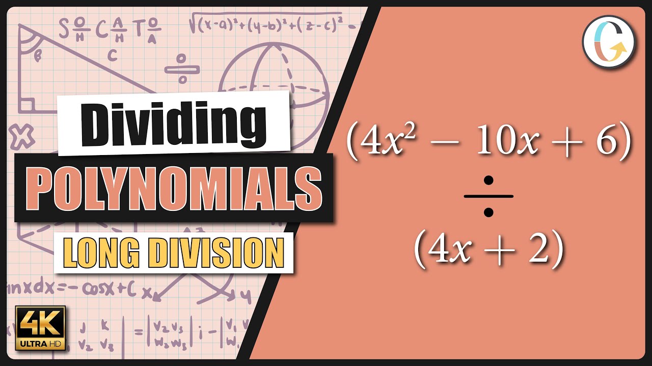 How To Solve 4x 2 10x 6 4x 2 By Long Division YouTube