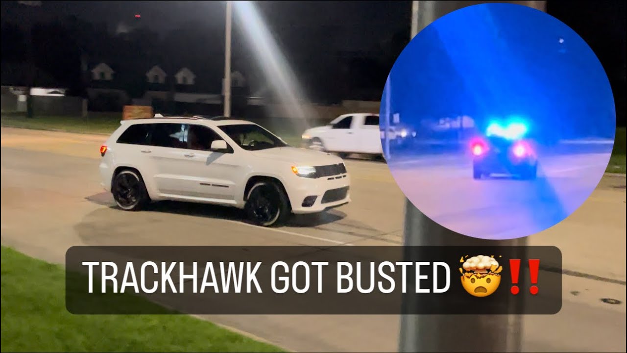 TRACK HAWK GETS BUSTED FOR SENDING IT LEAVING LATE NIGHT CAR MEET 🤯 ...