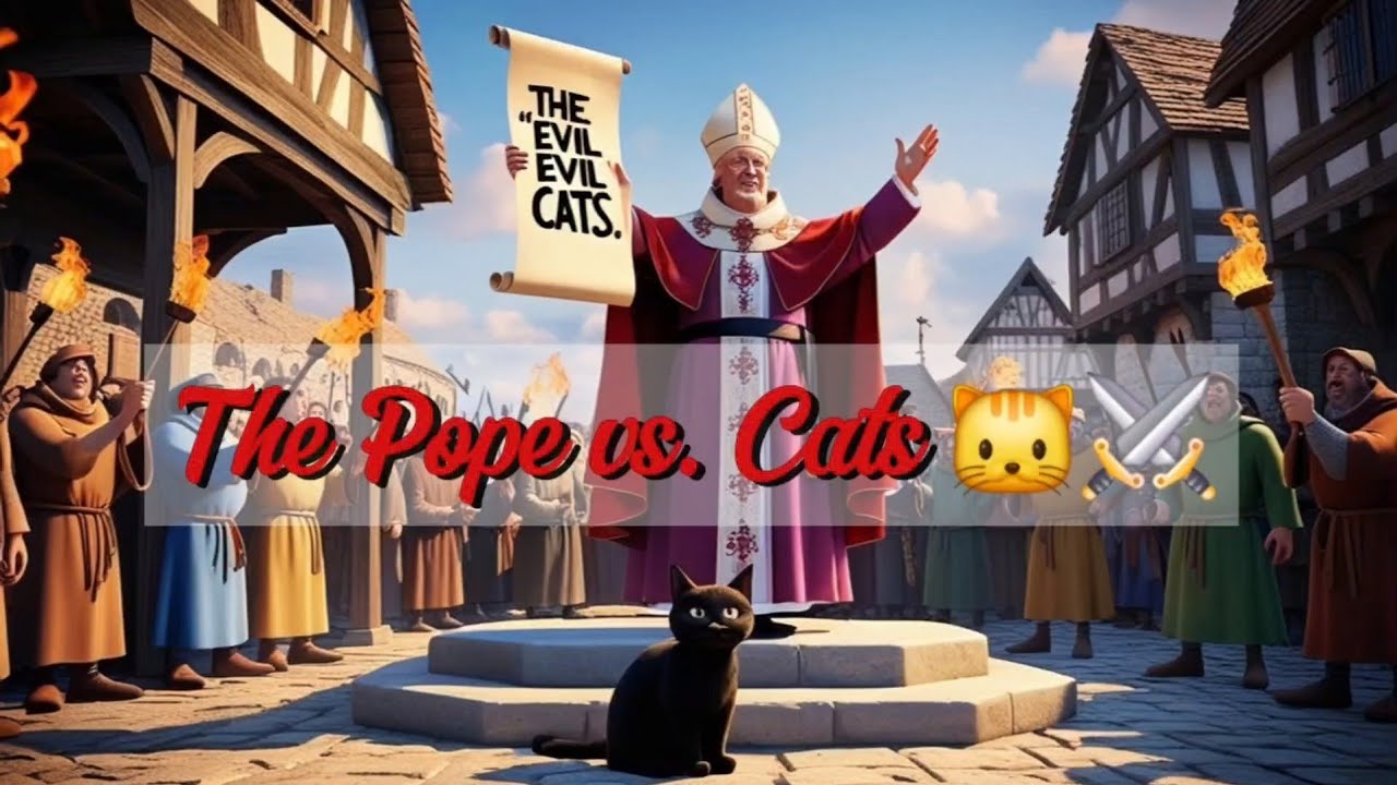 The Pope vs. Cats: The Purr-fect Medieval War 🐱⚔️ #funnyhistory # ...