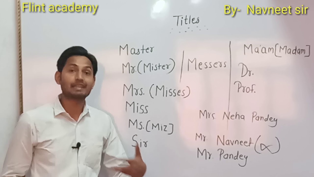Titles( Mr. Mrs. Ms. Miss..) Business English - YouTube