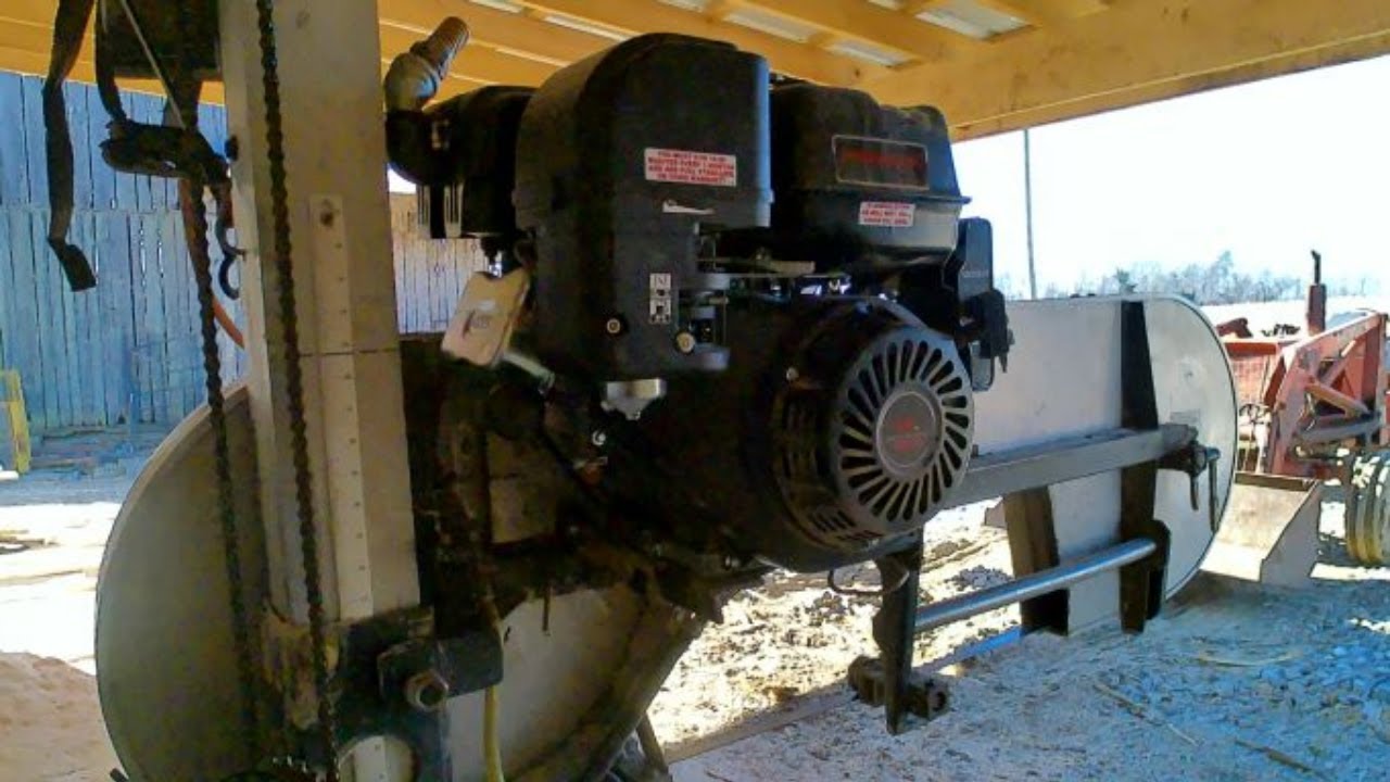 Sawmill gets a new motor - YouTube