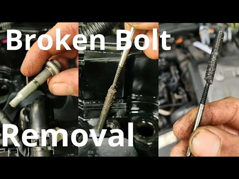 snapped / broken bolt removal 1.6 TDI injector - YouTube