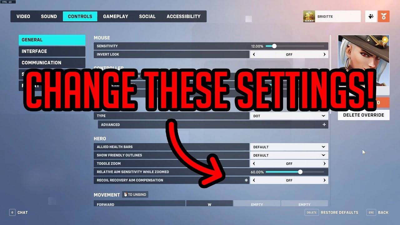 Change These Overwatch 2 Settings to IMPROVE Your Aiming! - YouTube