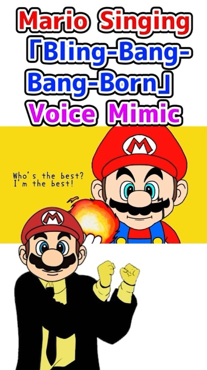 Mario Singing Bling-Bang-Bang-Born #Shorts #mimic - YouTube