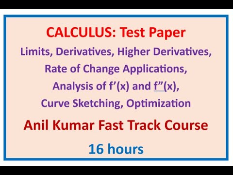 How to Prepare for Calculus in 16 hours Fast Track Course with Final ...