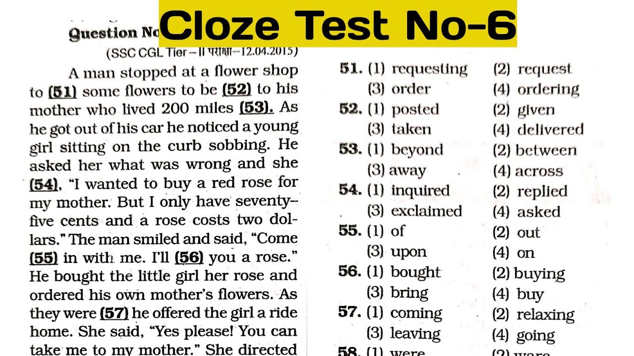 Cloze Test No-6 From Kiran English 16800+ | Kiran English 16800+ Full ...