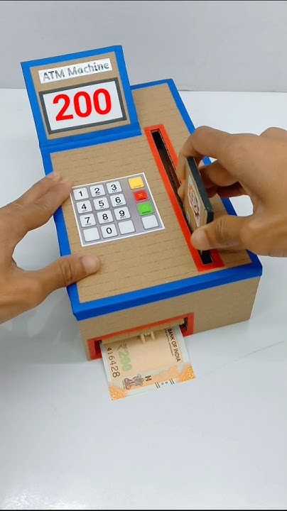 ATM Machine बनाओ || How to make ATM Swipe Machine using Cardboard with ...