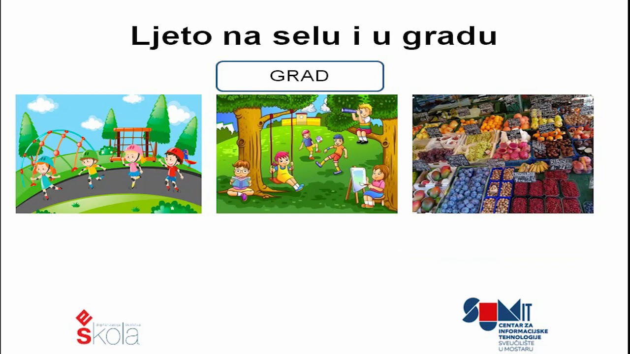 Priroda i društvo, II razred Ljeto na selu i u gradu - YouTube