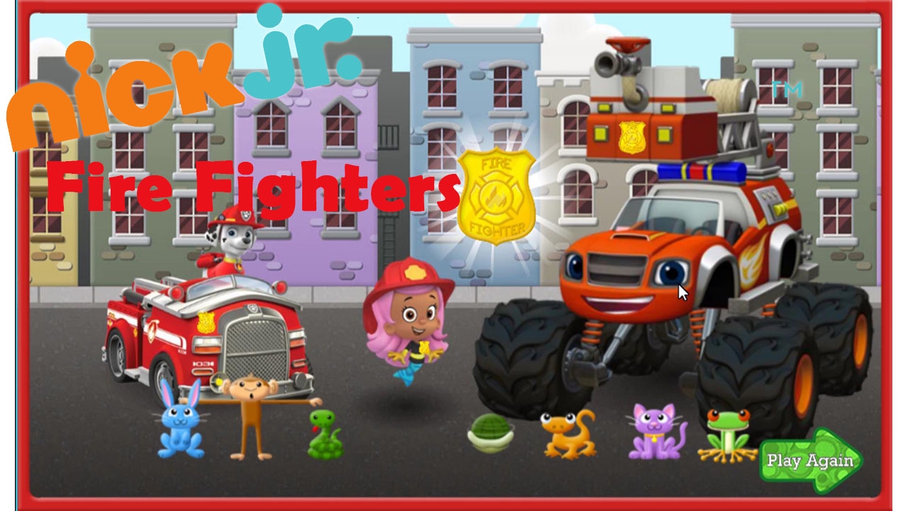 Nick Jr Firefighters Game with Blaze, Paw Patrol, and Bubble Guppies ...