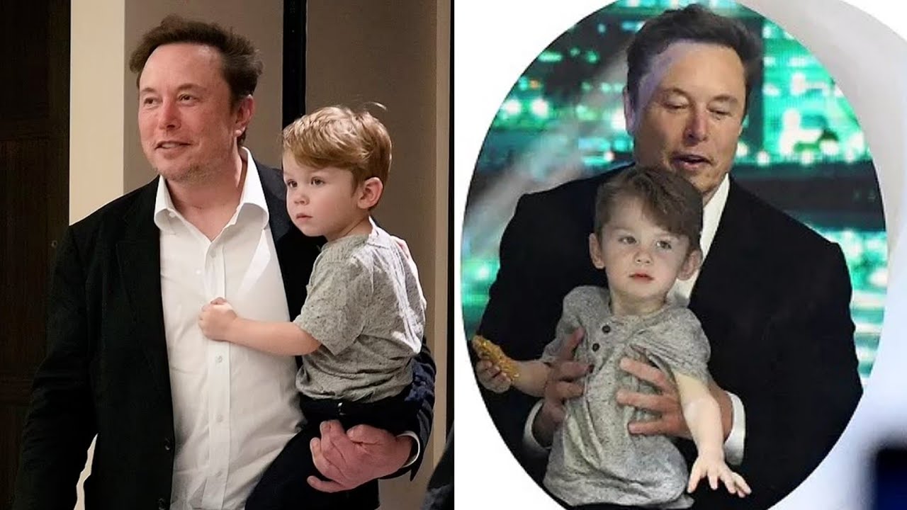 Elon Musk and Grimes son 'X AE A-XII' join him on stage at Miami ...