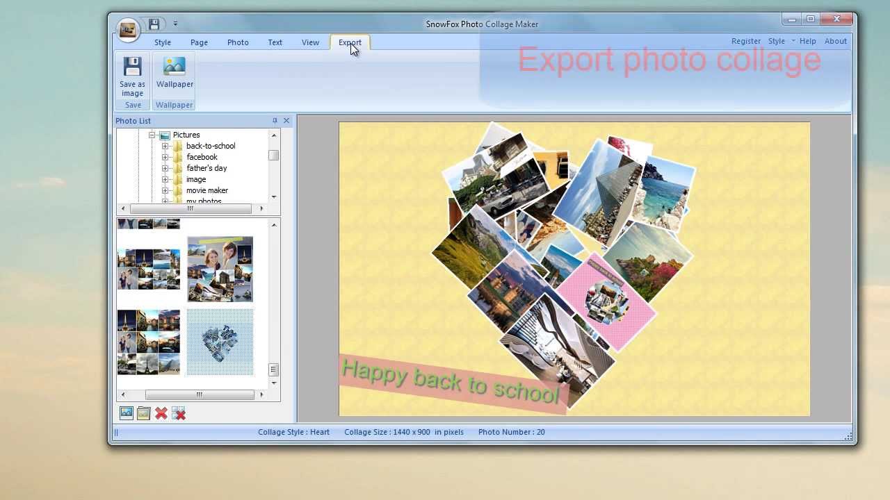 Five Photo Collage Styles for Christmas - Heart /Classic /Grid ...