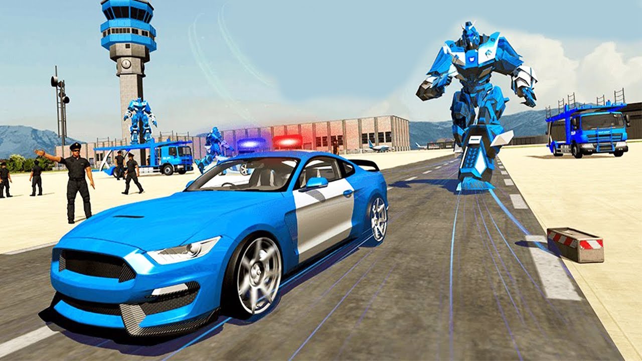 US Police Robot Car - Police Plane Transport Ship | Android GamePlay ...