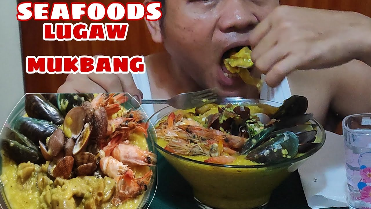 SEAFOODS LUGAW | KaBatang na IBANAG | MUKBANG | cooking recipe | pang ...