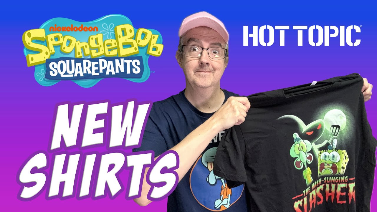 NEW Hot Topic SpongeBob SquarePants Shirts and Posters Haul - YouTube