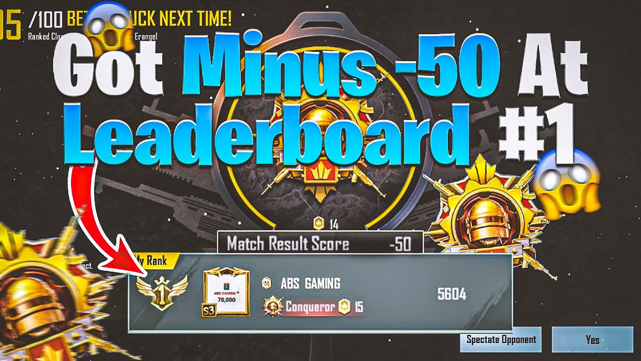 😰 I Got Minus -50 At Leaderboard #1 Solo Conqueror ? 😱 - iPhoneXR,11 ...