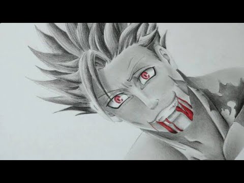 CÓMO DIBUJAR A BAN A LÁPIZ /LOS 7 PECADOS CAPITALES/ HOW TO DRAW BAN ...