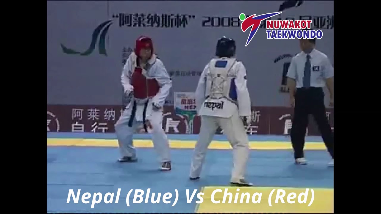 18th Asian Taekwondo Championships 2008 Male -78 kg Nepal vs China ...