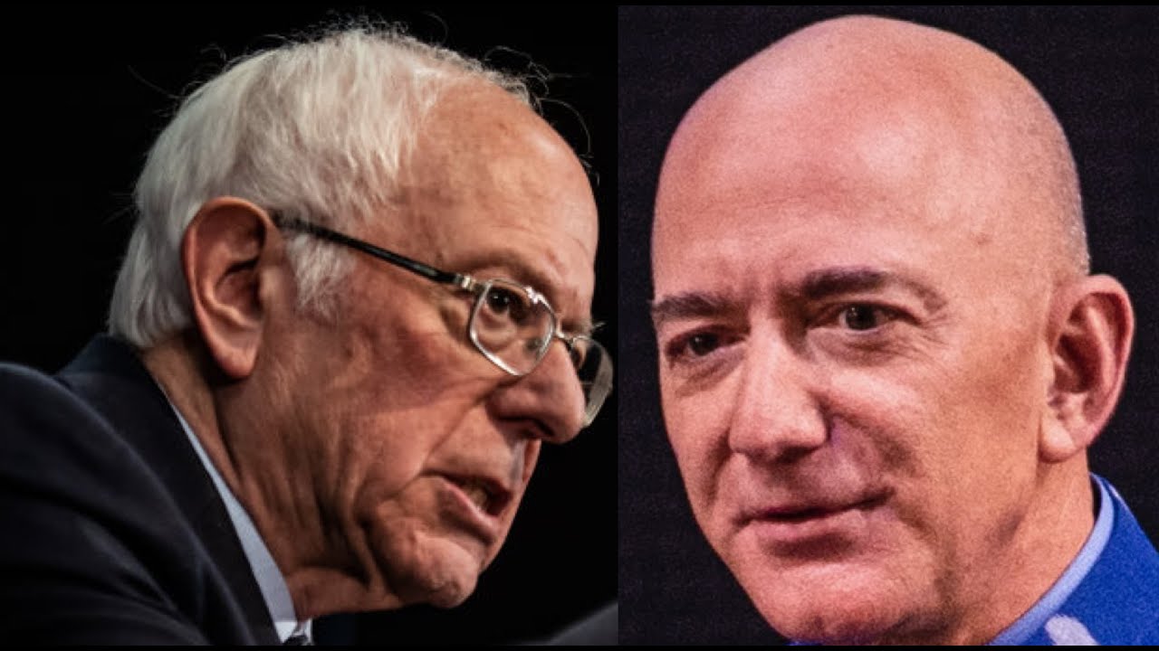 Bernie Sanders shreds Jeff Bezos for Amazon employee wages - YouTube