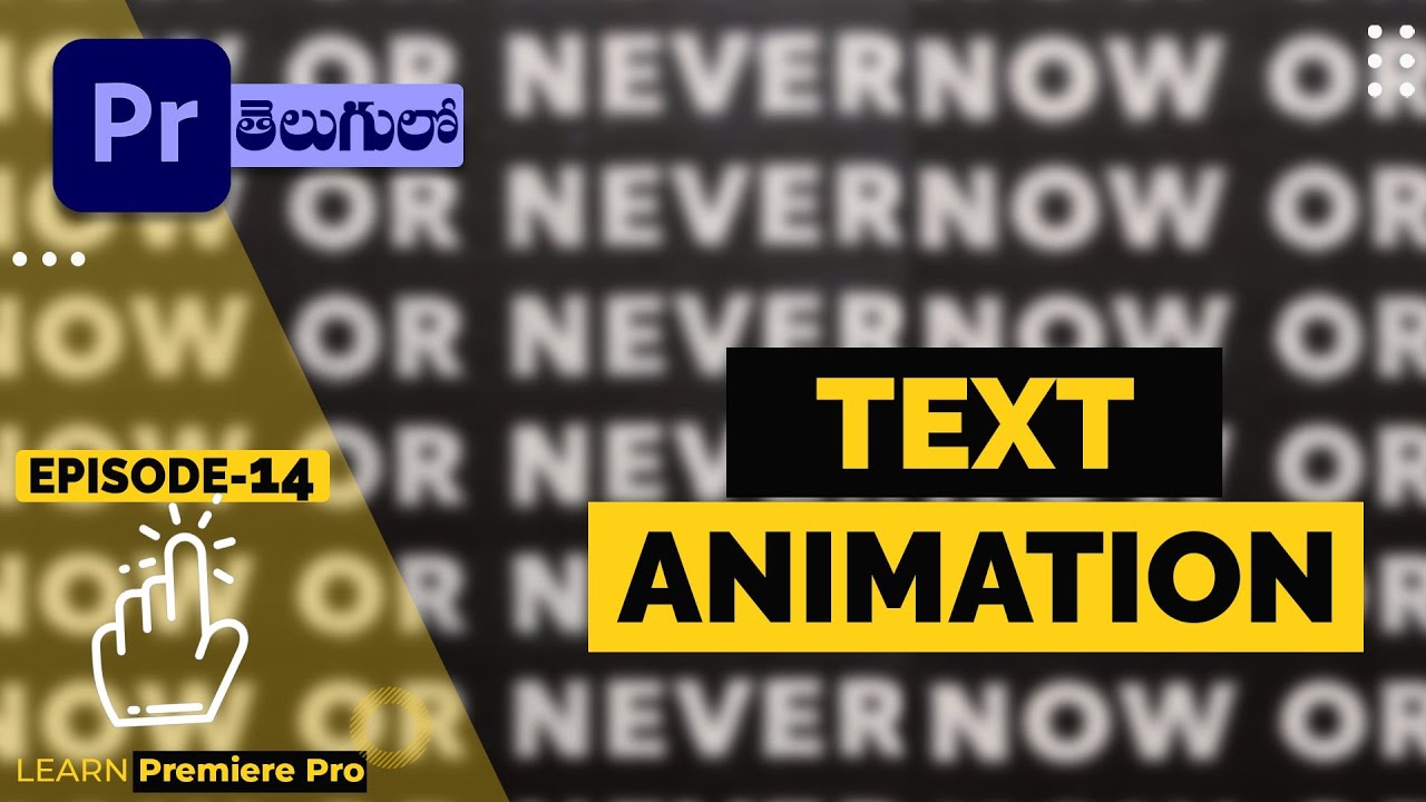 How To Add MOVING Text In Adobe Premiere Pro Telugu Learn Video how-to-add-moving-text-in-adobe-premiere-pro-telugu-learn-video