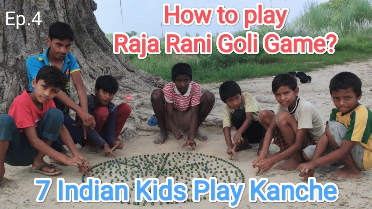 How To Play Goli || How to play Raja Rani Kancha Game || 7 Indian Kids ...