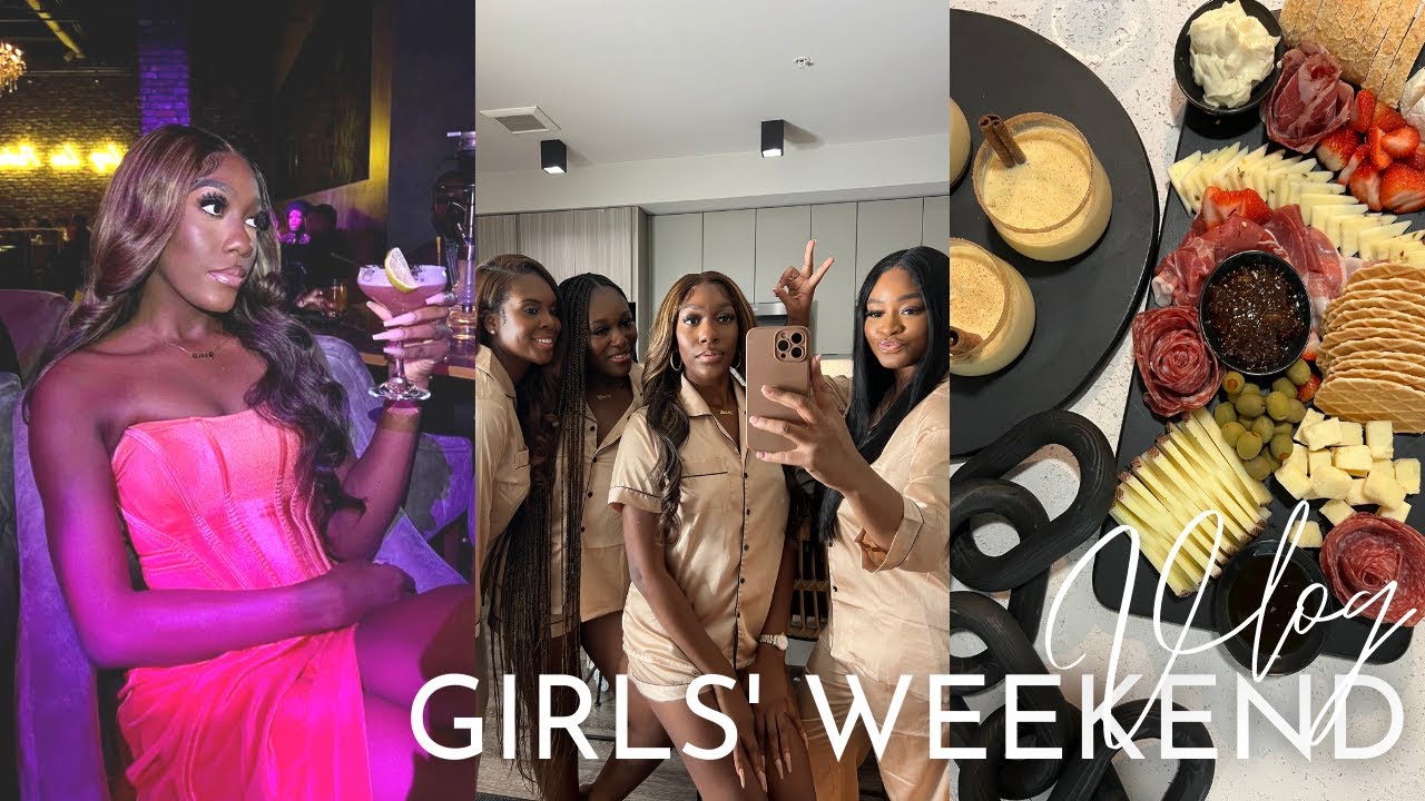 VLOG: Girls Weekend | Christmas Party, Litty Dinner, Soireé, & Brunch ...
