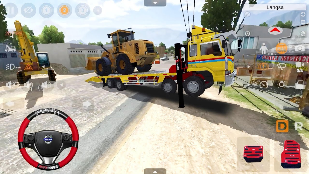 Game Mobil Truk Fuso Selfloader Bawa Buldozer Ke Tempat Perbaikan Jalan l Bus Simulator ...