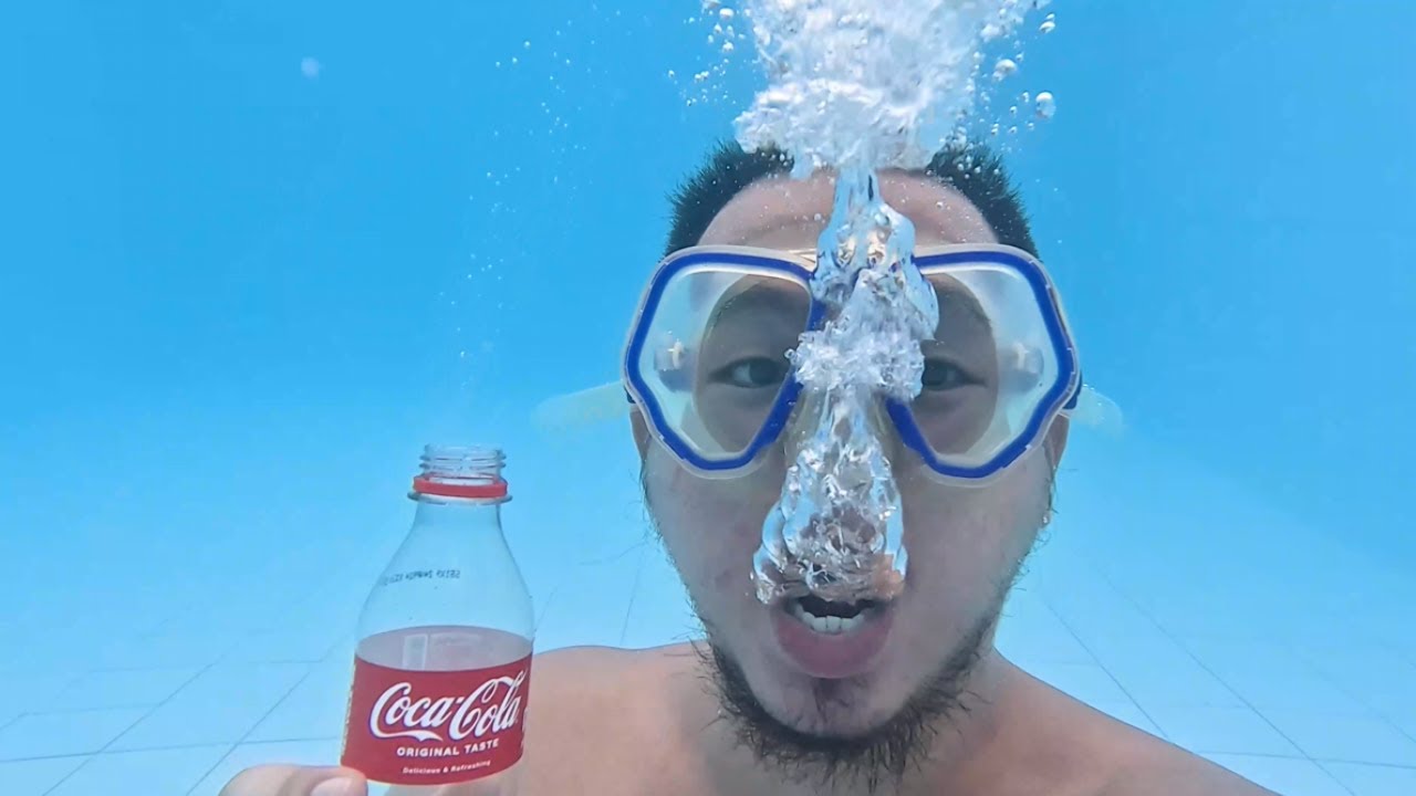 burp Coca Cola underwater - YouTube