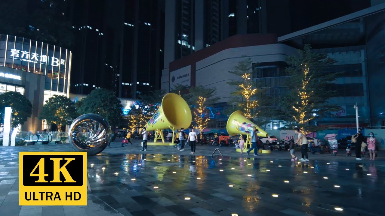 【4K】Night Walking on Shenzhen Longhua Uniworld Shopping Center - YouTube