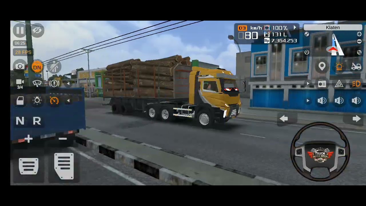 Permainan game truk part8 | truk trailer muatan kayu besar ‼️ truck ...