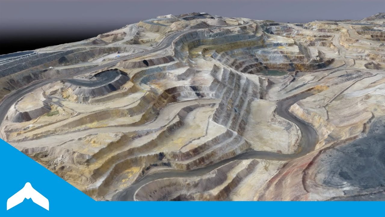 Drone Survey of a Large Open Pit Mine - YouTube