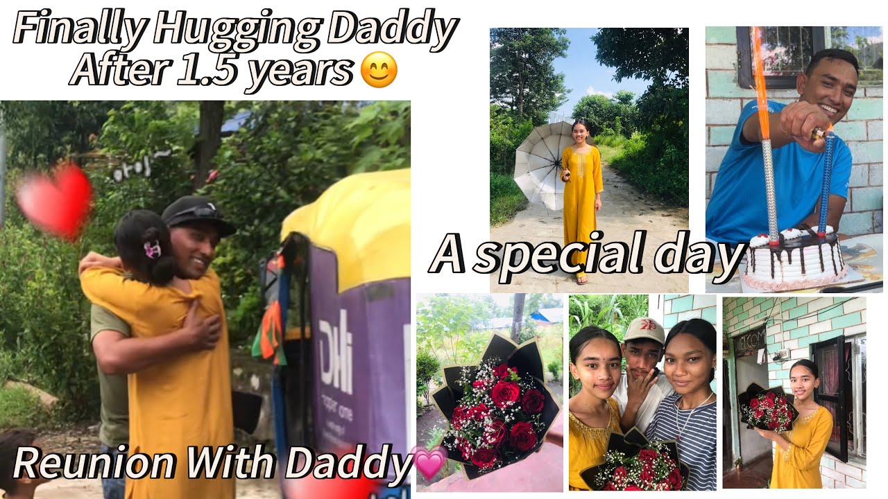 Finally hugged my daddy after 1.5 year’s.😘Reunion with daddy 💗. Finally ...