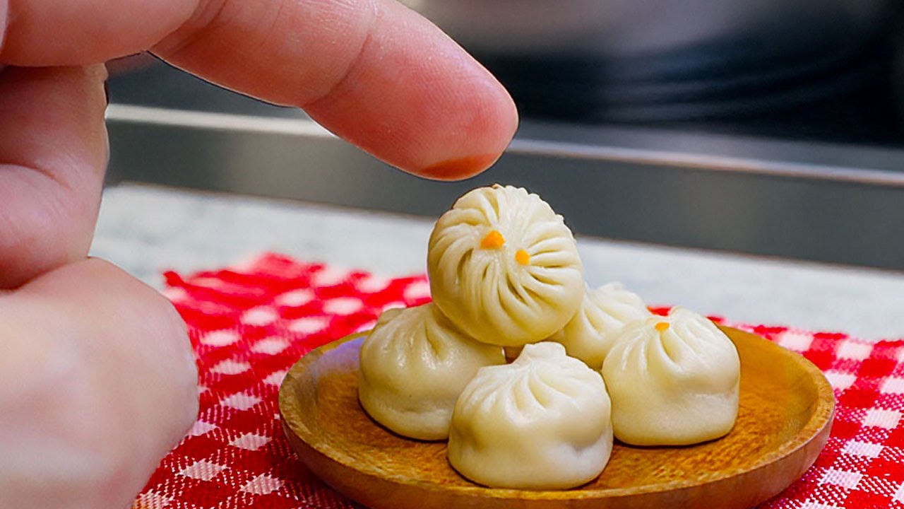 Steamed Buns [MINI REAL FOOD COOKING] MINIATURE COOKING Kitchen Toy Set ...