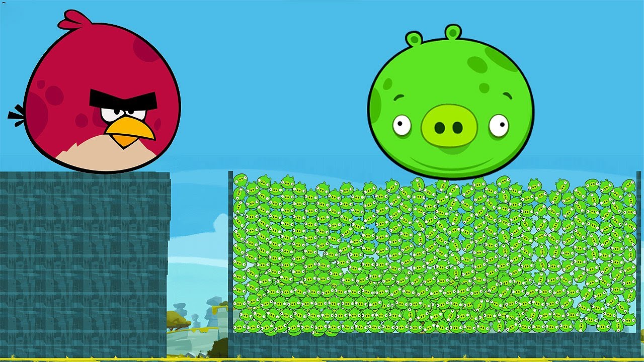 Angry Birds Maker - 1 Bird vs 1 Giant Pig and 9999 Pigs Random ...
