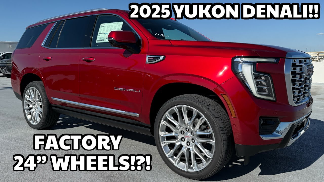 NEW 2025 Yukon Denali w/ FACTORY 24” Pearl Nickel Aluminum Wheels ...