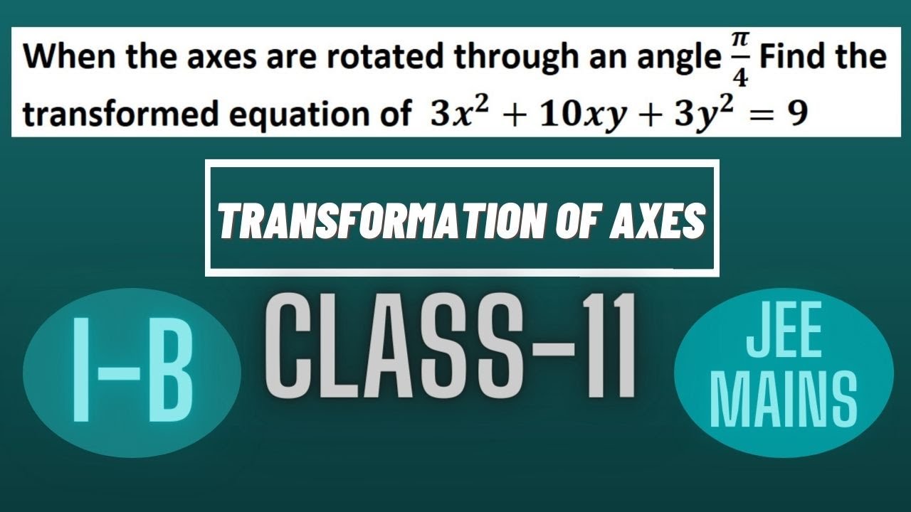 When The Axes Are Rotated Through An Angle 4 Find The Transformed when-the-axes-are-rotated-through-an-angle-4-find-the-transformed