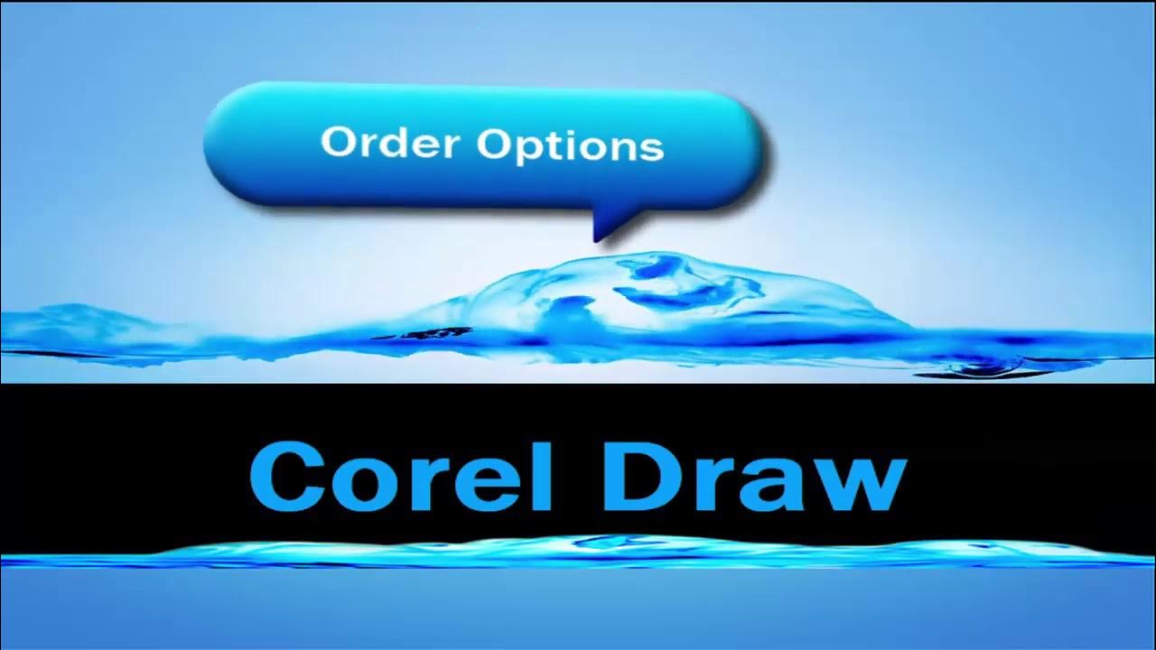 Corel Draw Arrange Menu Options :Order option - YouTube