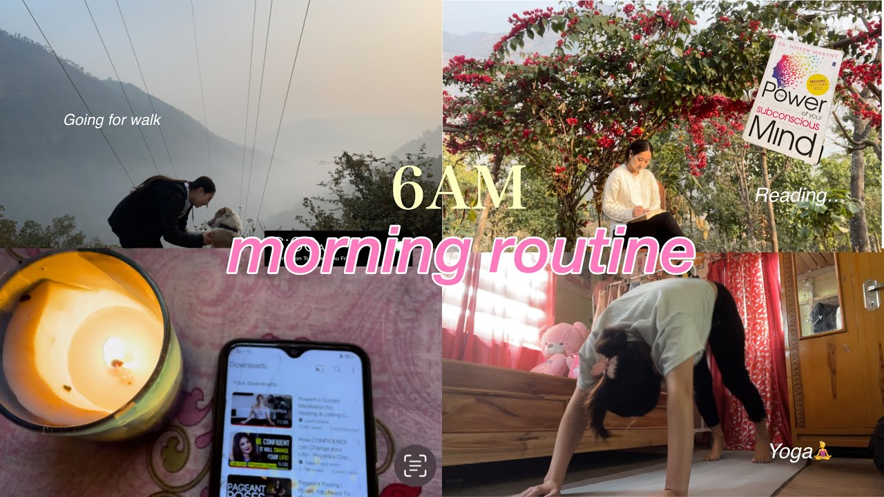 6am morning routine 💌(productive , wakeing up early n healthy habits ...