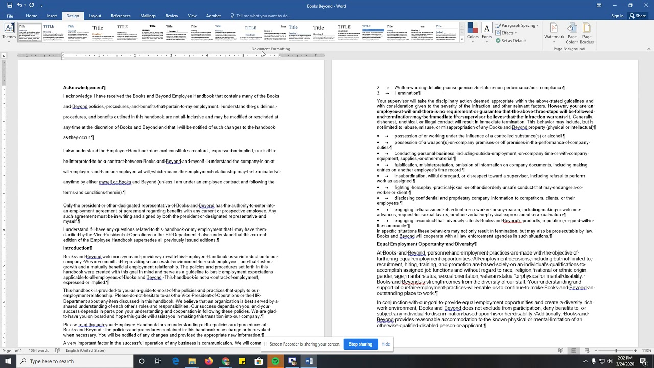 Word Chapter 4 Part 4 Spacing - YouTube